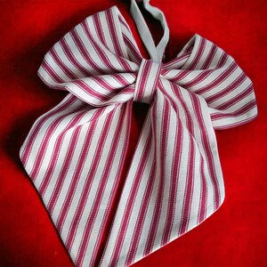 Extra Large Stripe Cotton Fabric Bow - Etsy UK
