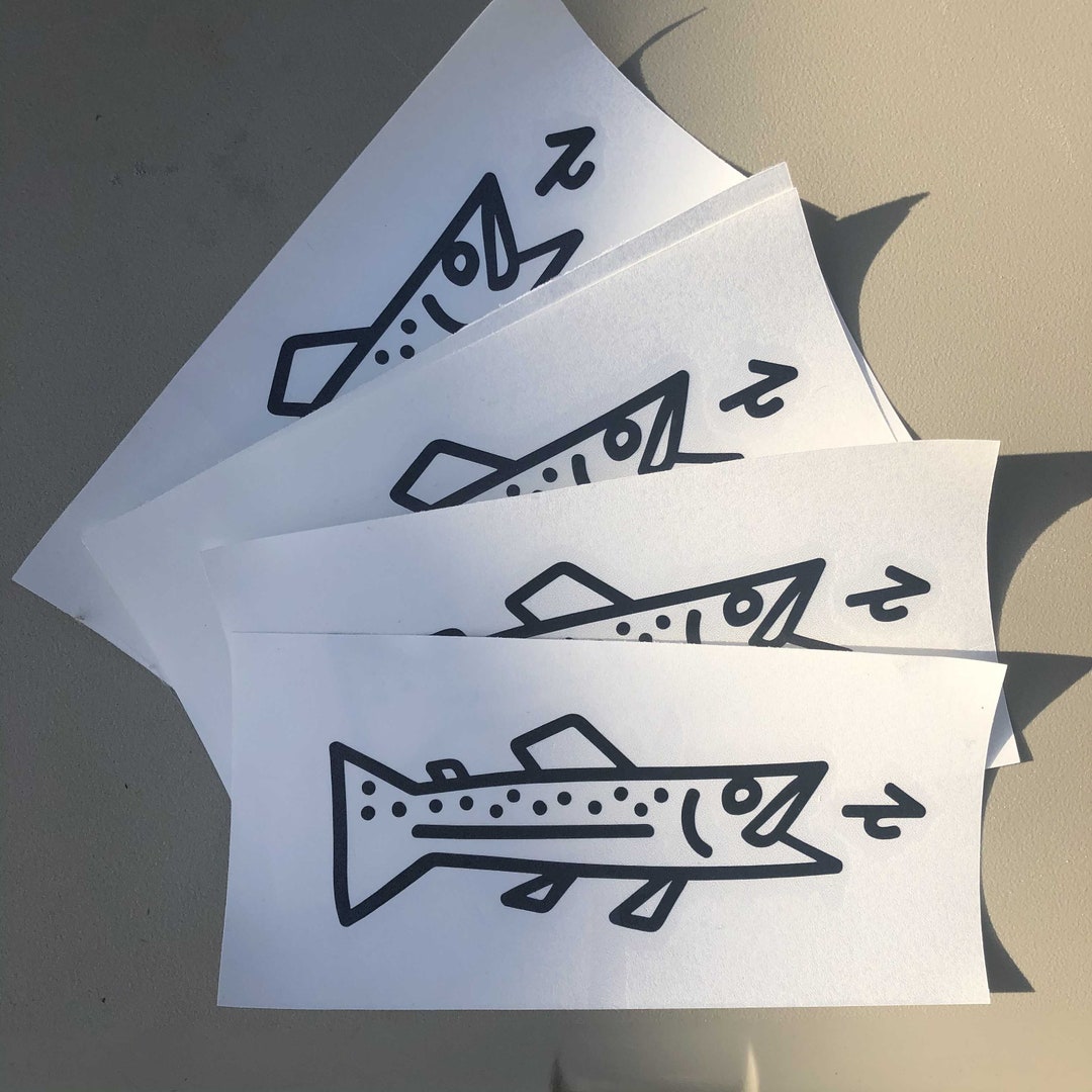 Icon Trout Decal – Fly Fishing Transfer Stickers for Custom Tackle ...