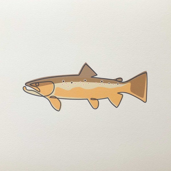 Trout Line Art - Etsy