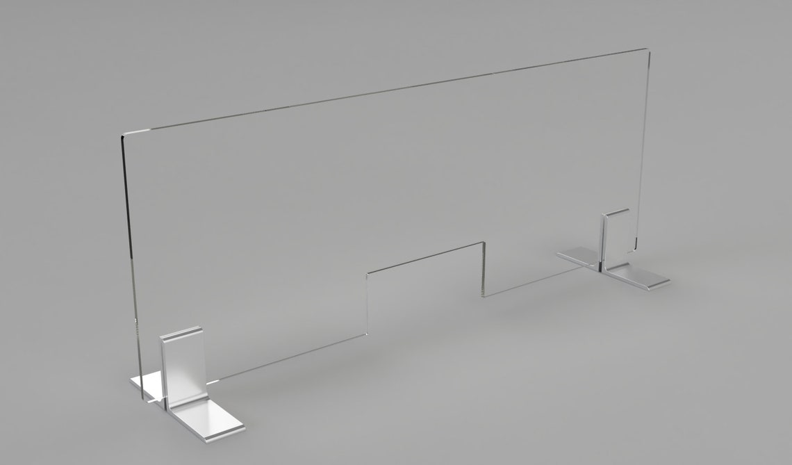 66w X 30h Free-standing Clear Sneeze Guard Shield - Etsy