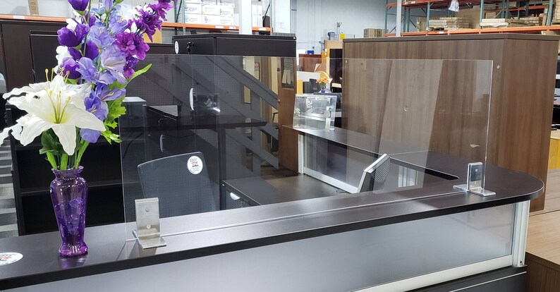 66w X 30h Free-standing Clear Sneeze Guard Shield - Etsy