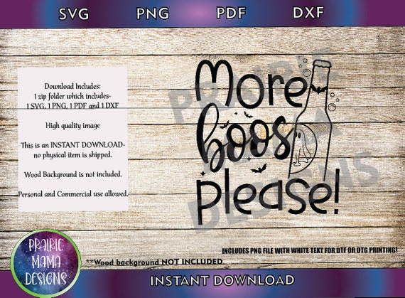 More Boos Please SVG PNG DXF Pdf Cut File Digital Download - Etsy