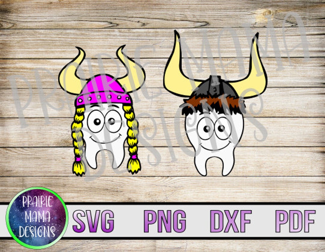 Viking Teeth SVG PNG PDF Dxf Cut File Digital Download 300 Dpi Cute Kid ...