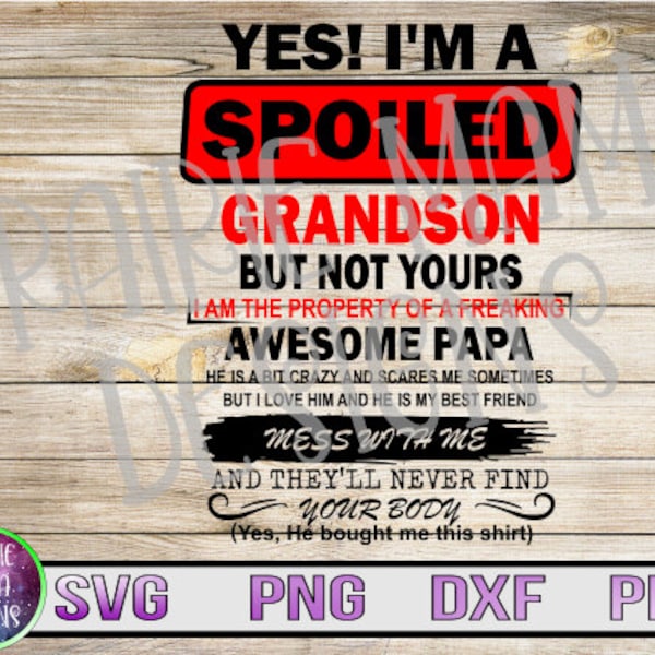 Awesome Grandson Svg - Etsy