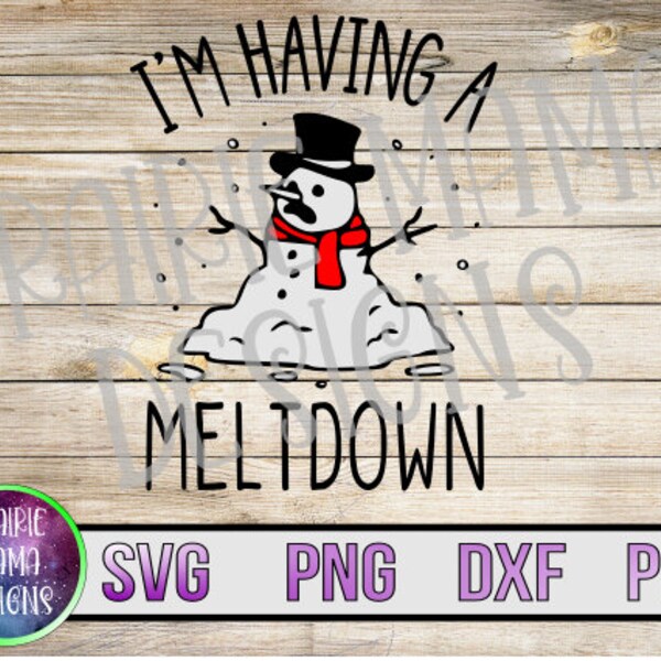 Snowman Having a Meltdown Svg - Etsy