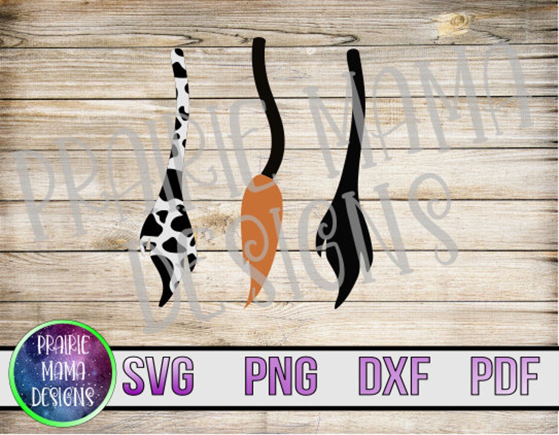 Cow Tails Cattle SVG PNG PDF Dxf Cut File Digital File Digital Download ...