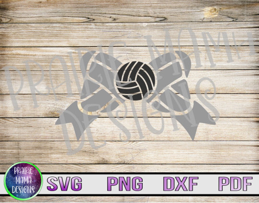 Volleyball Bow SVG PNG DXF Pdf Cut File Digital Download Hair Bow Cute ...