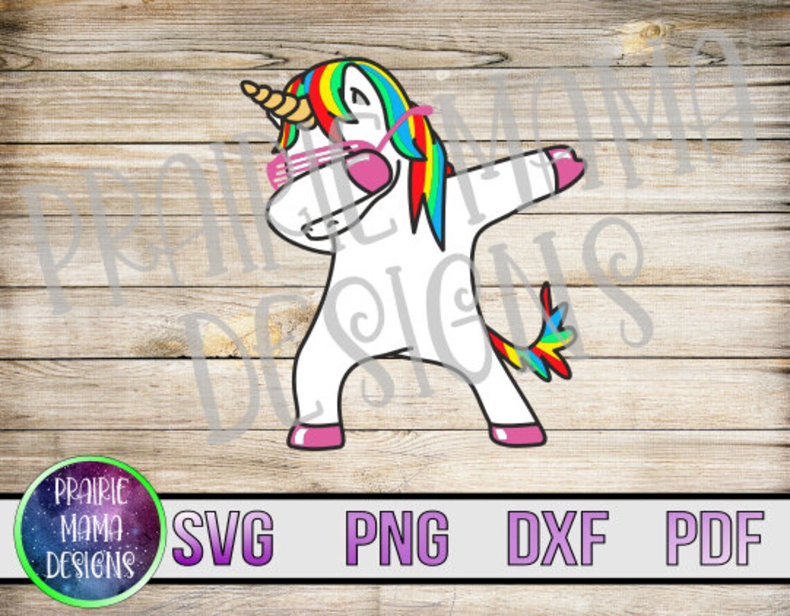 Dabbing Unicorn Wearing Sunglasses SVG PNG DXF Pdf Cut File - Etsy