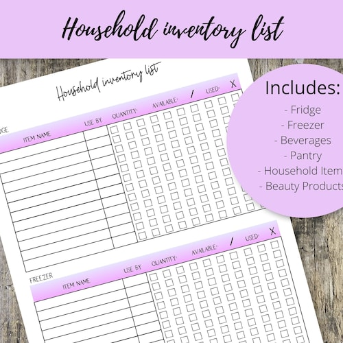 Editable Inventory Tracker Small Business Inventory - Etsy