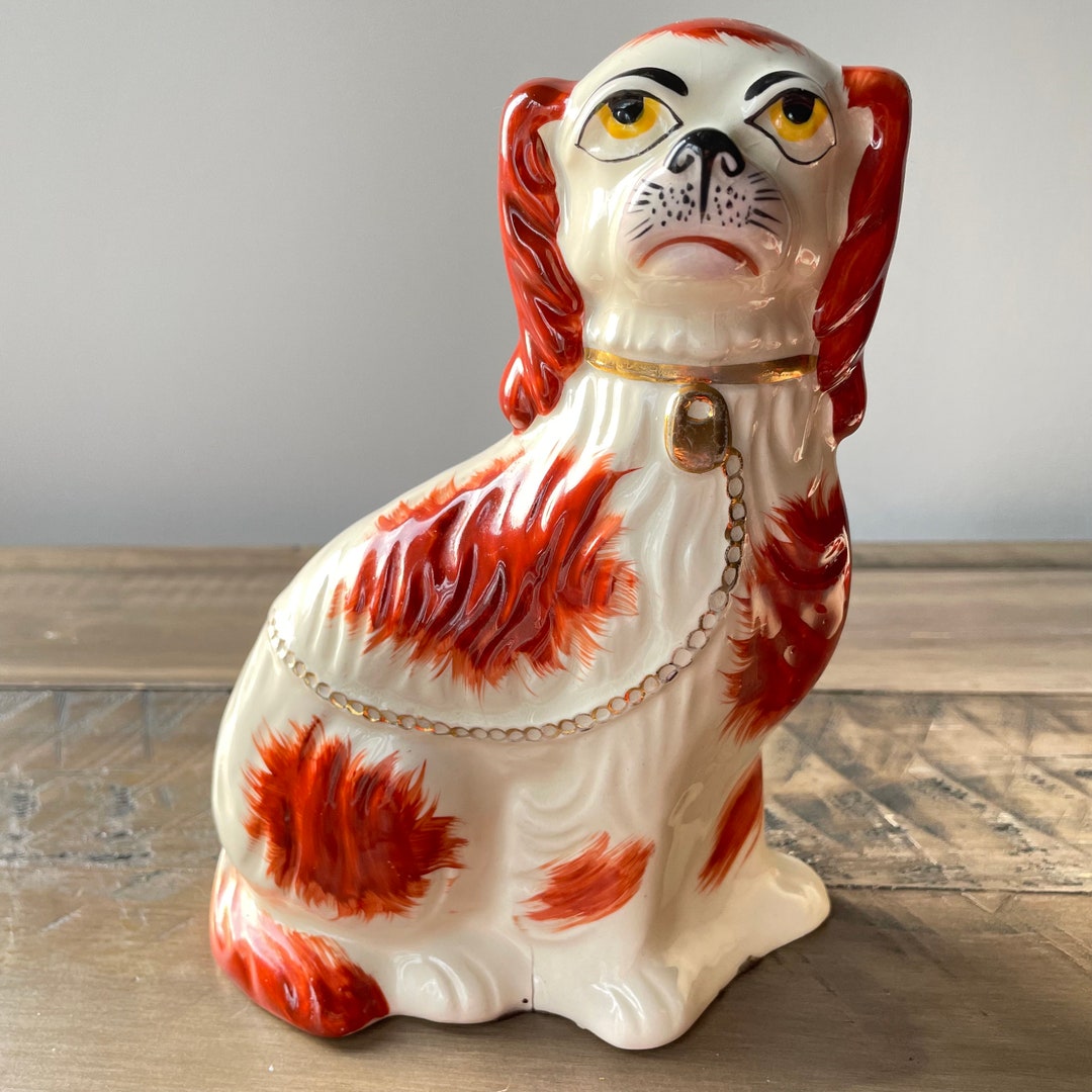 Vintage Ceramic Staffordshire Pottery Spaniel Dog 7 Red - Etsy