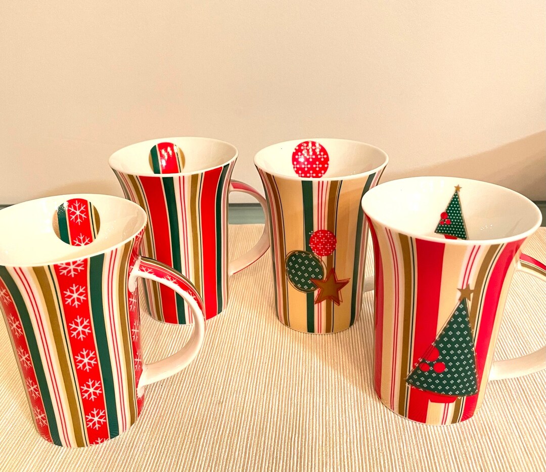 Set of 4 Maxwell & Williams Porcelain Mugs Coffee Cups Christmas ...