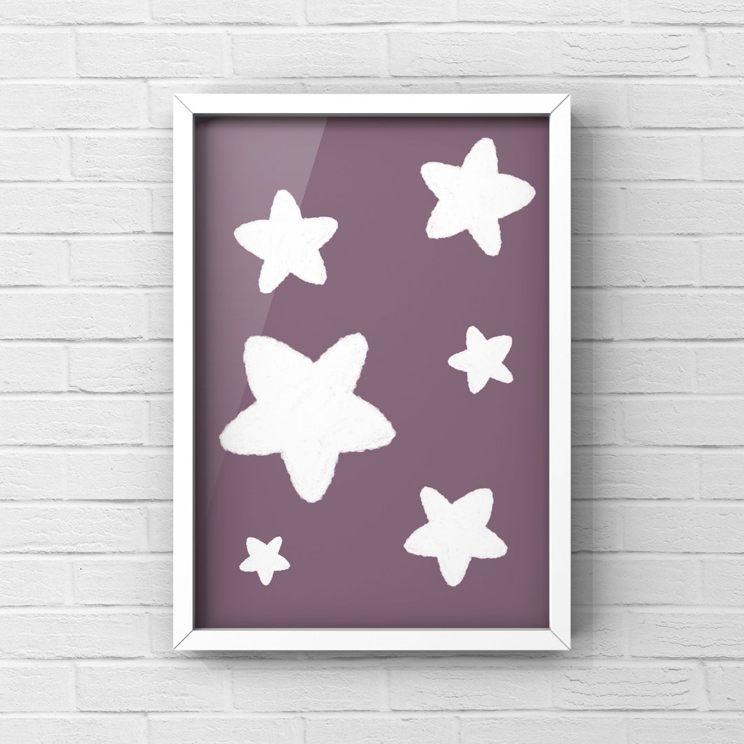 Purple Multi Stars Digital Print | JPEG - Etsy