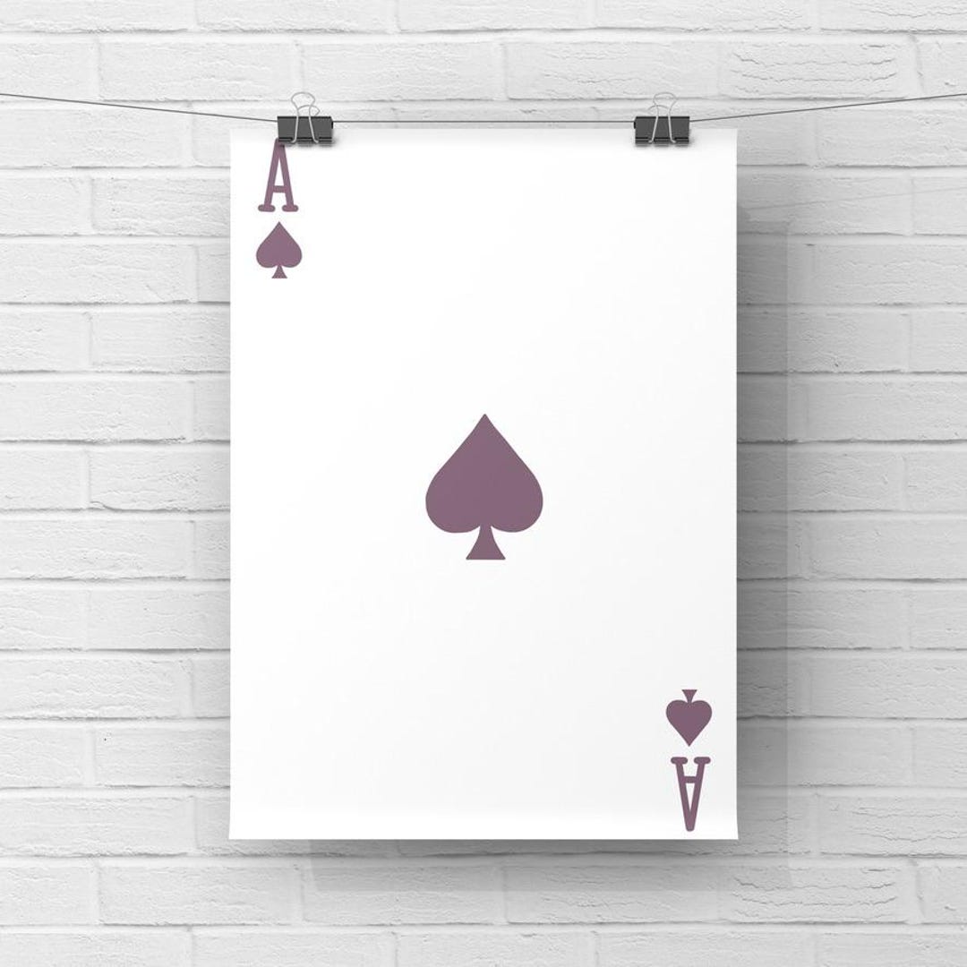 Purple Ace Card Digital Print | JPEG - Etsy