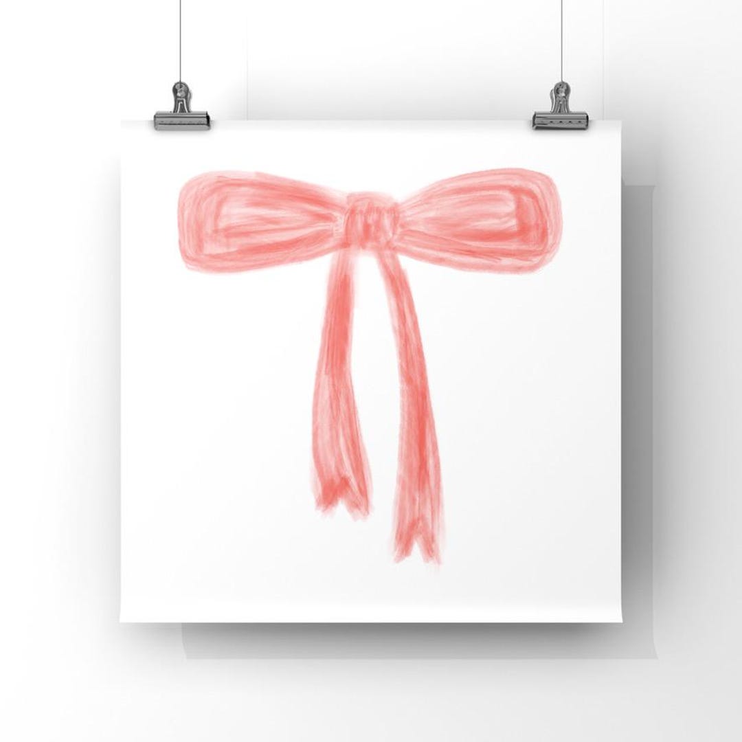 Red Bow Digital Print | JPEG - Etsy
