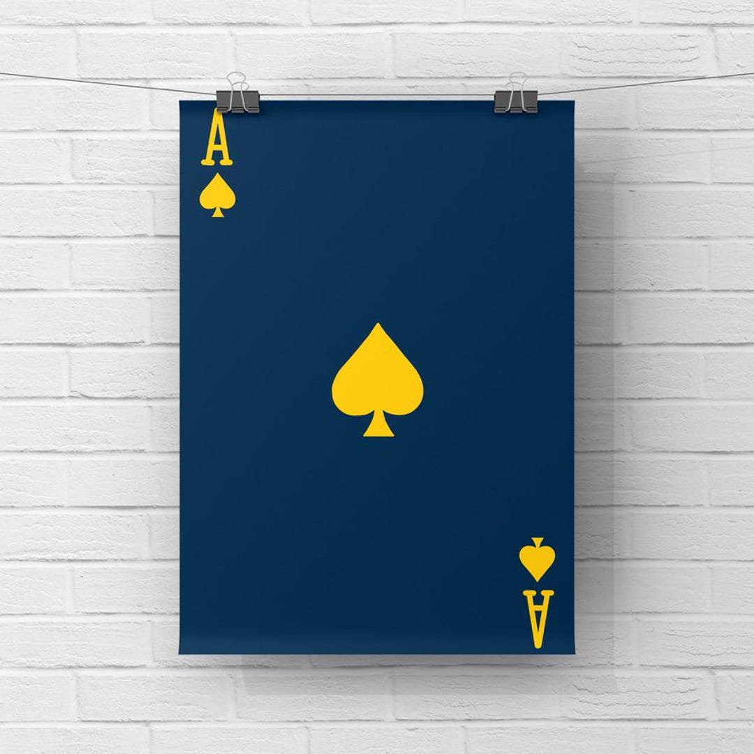 Umich Ace Card Digital Print | Umich | JPEG - Etsy