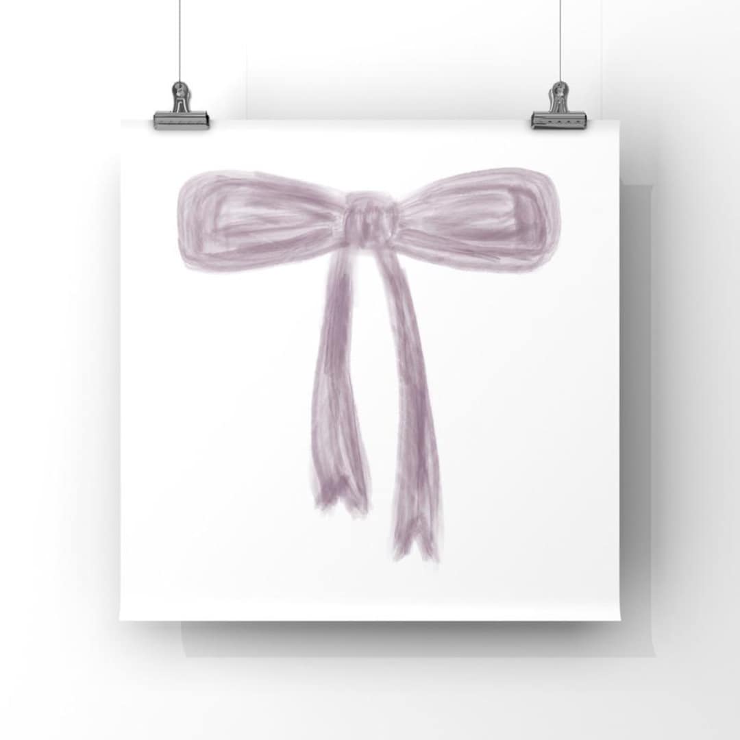 Purple Bow Digital Print | JPEG - Etsy