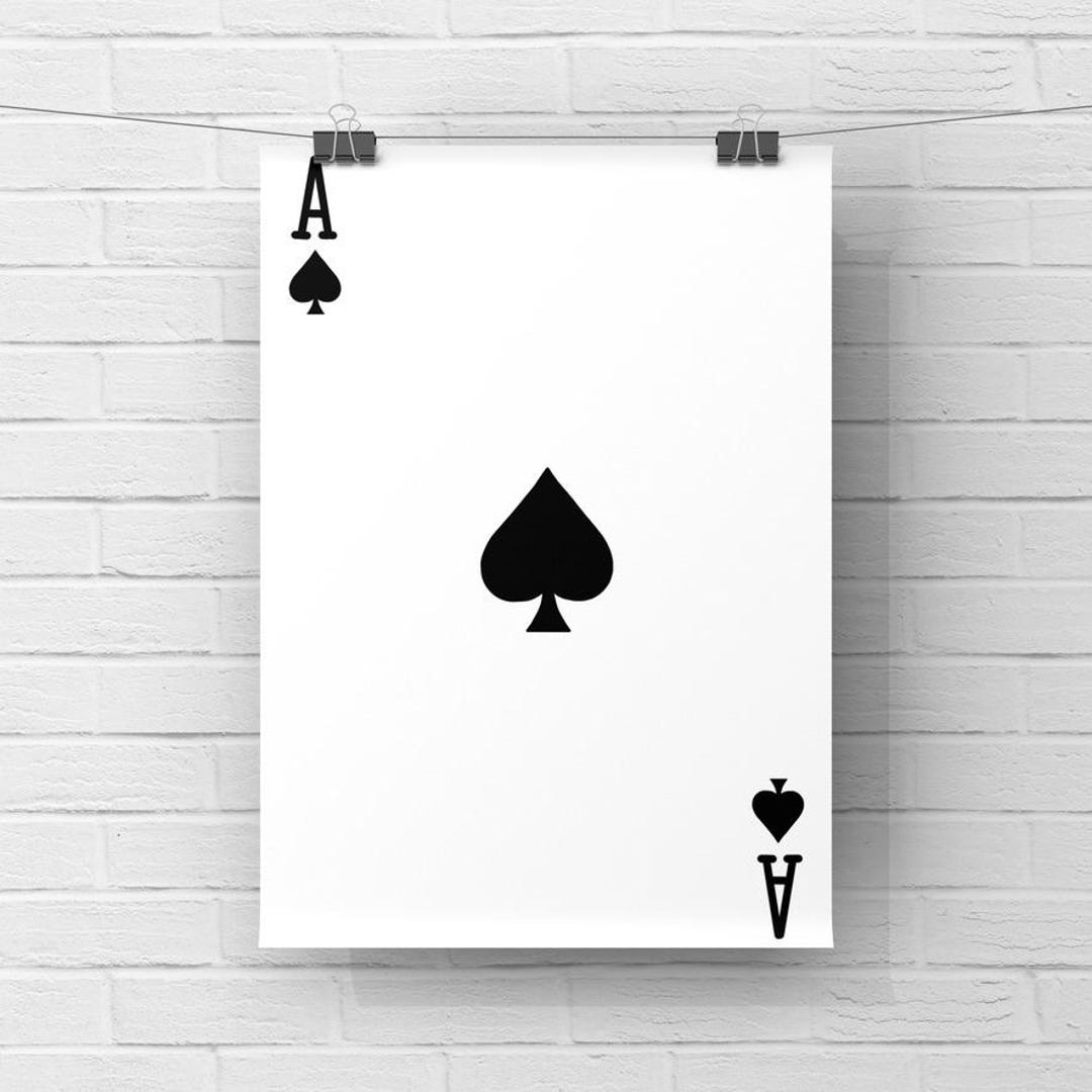 Black Ace Card Digital Print | JPEG - Etsy