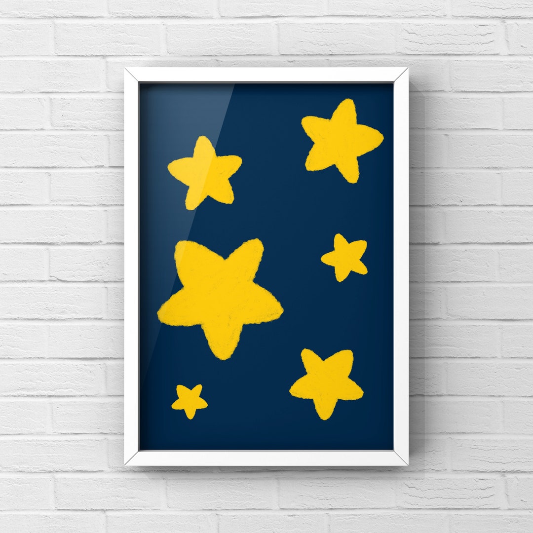 Umich Multi Stars Digital Print | Umich | JPEG - Etsy