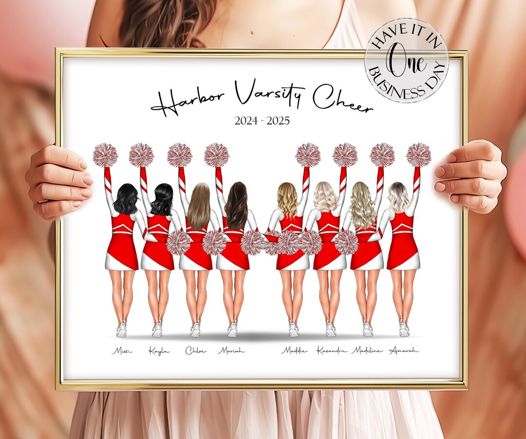 Cheer Gift Personalized Cheerleader Print Personalized Cheerleader Gift ...