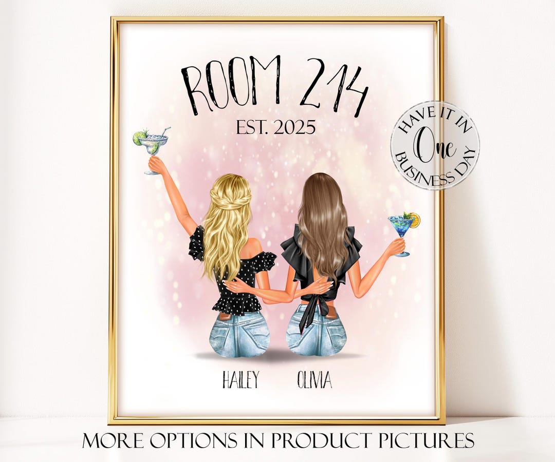 Dorm Room Number Poster Custom Dorm Welcome Sign Print Personalized ...