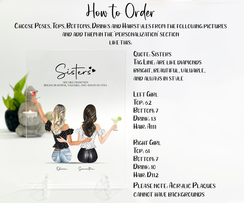 3 Best Friends Drawing Three Besties Print Friendship Poster 3 - Etsy