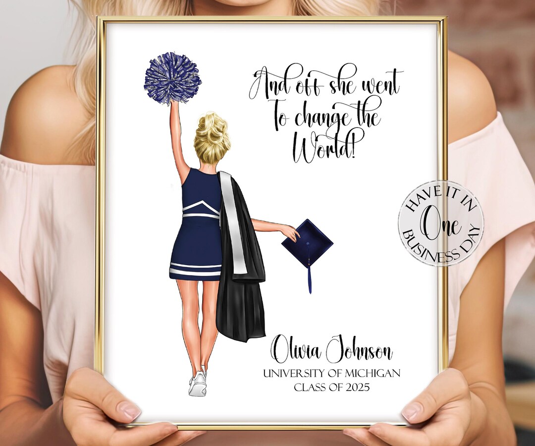 Personalized Cheer Print Custom Cheer Gift for Cheerleader Senior Gifts ...