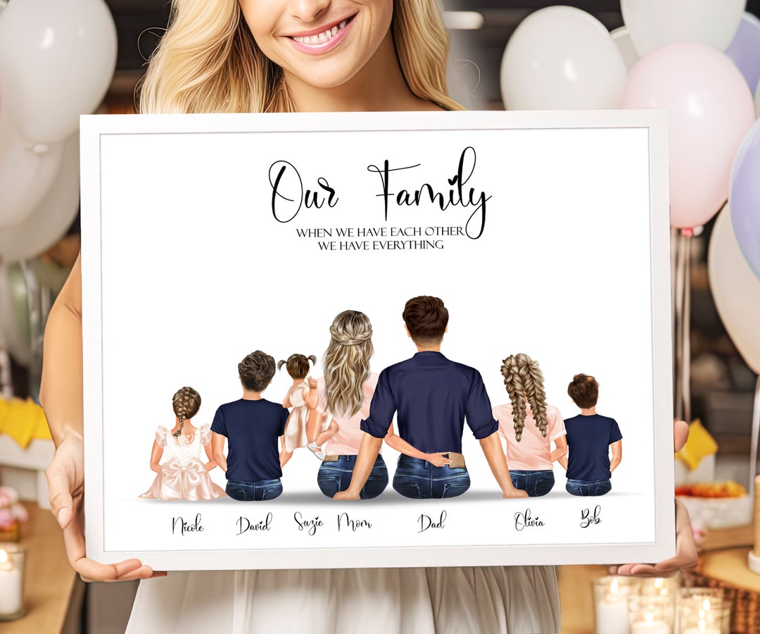 Personalized Family Gift Custom Family Portrait New Home Gift - Etsy