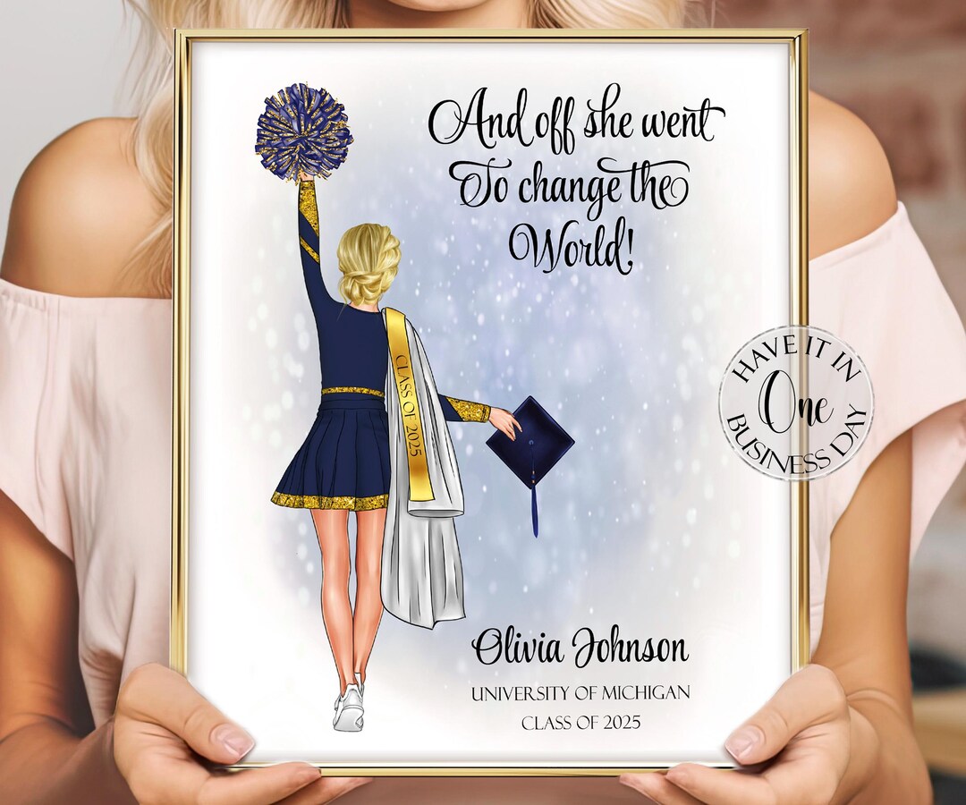 Personalized Cheerleader Graduation Print Cheerleader Graduation Gift ...