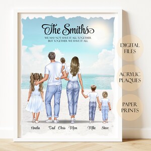 Family Gift Custom Family Portrait Illustration Personalized - Etsy