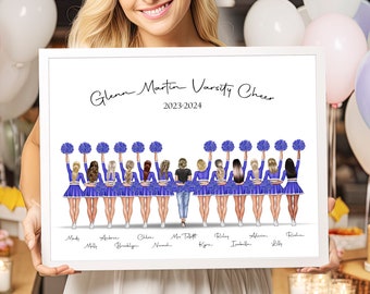 Personalized Cheerleader Digital Print: cheer TEAM Print Cheer Friend ...