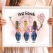 4 Best Friends Gift Personalized Gift for 4 Friends Custom Friendship ...
