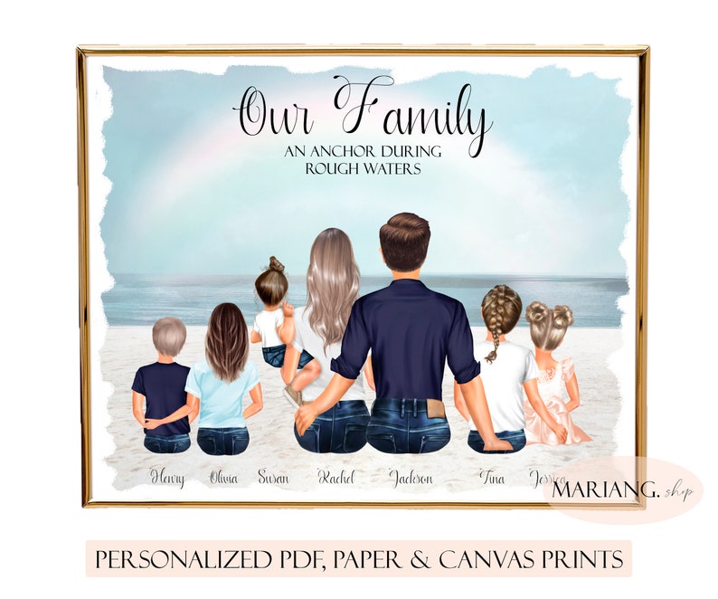 Personalized Family Gift Custom Family Portrait New Home Gift - Etsy