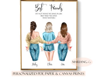 Three Best Friends | Etsy