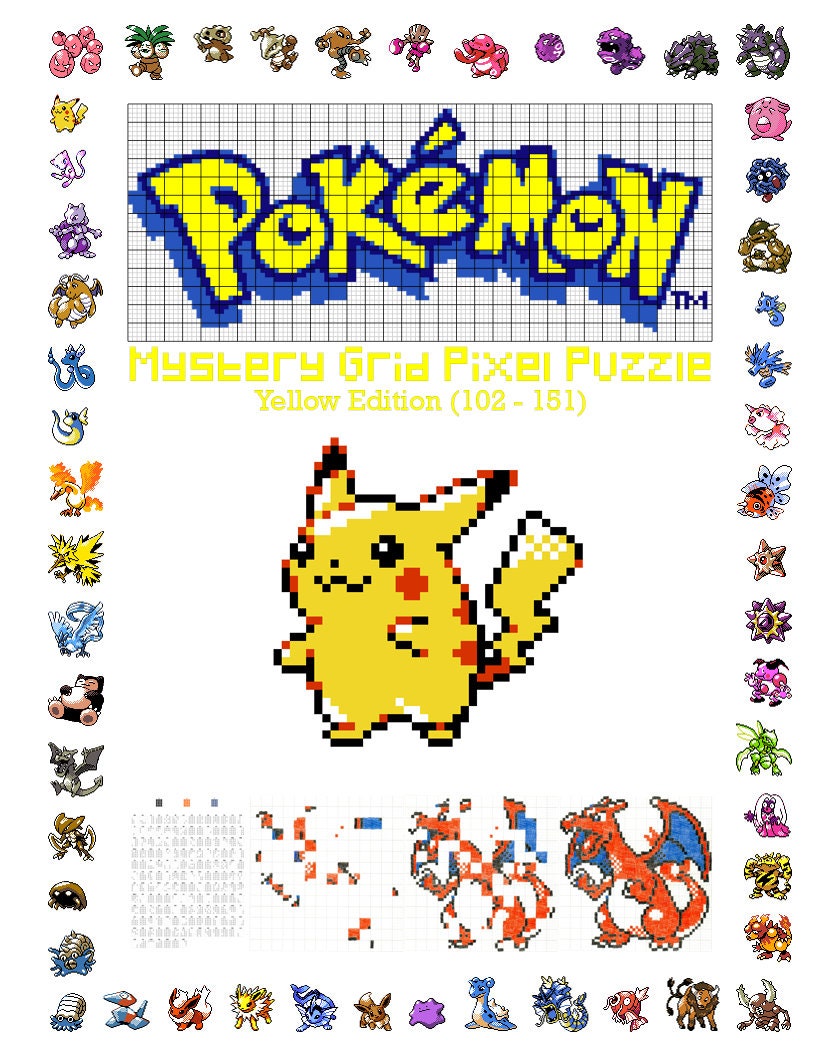 Pokemon Graph Paper Drawings