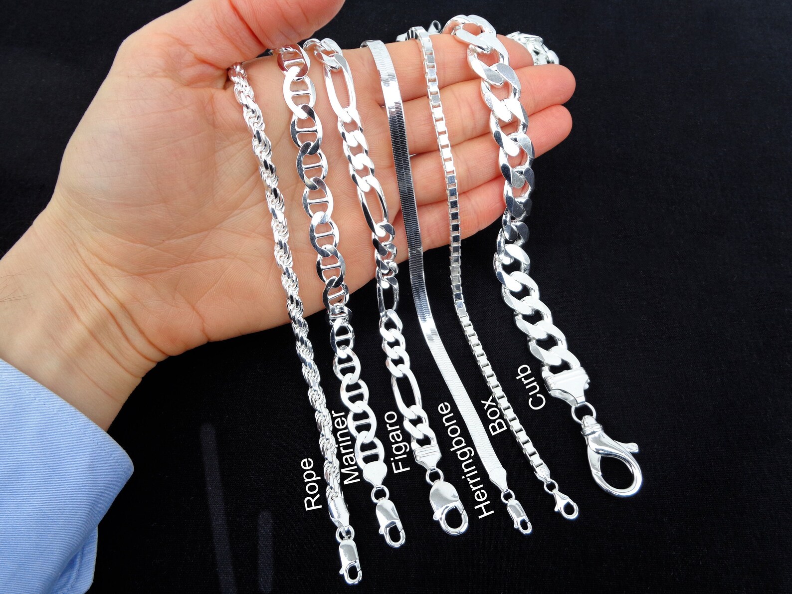 Thick Sterling Silver Chain Solid 925 Italian Silver 15mm - Etsy