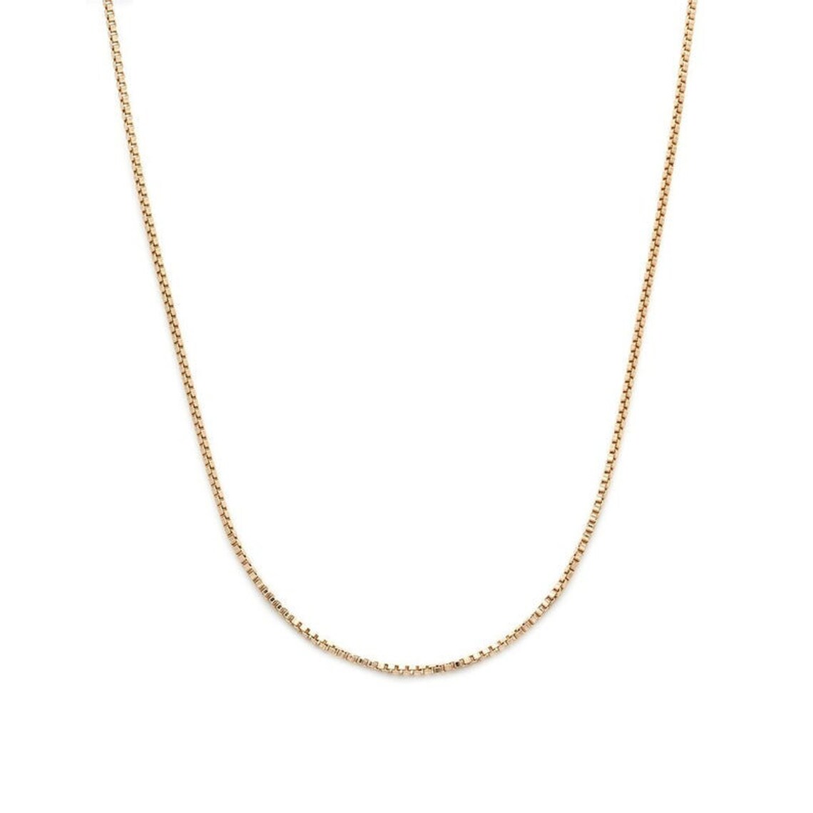 Gold BOX Chain Made in Italy High Quality 18K Gold Plated - Etsy