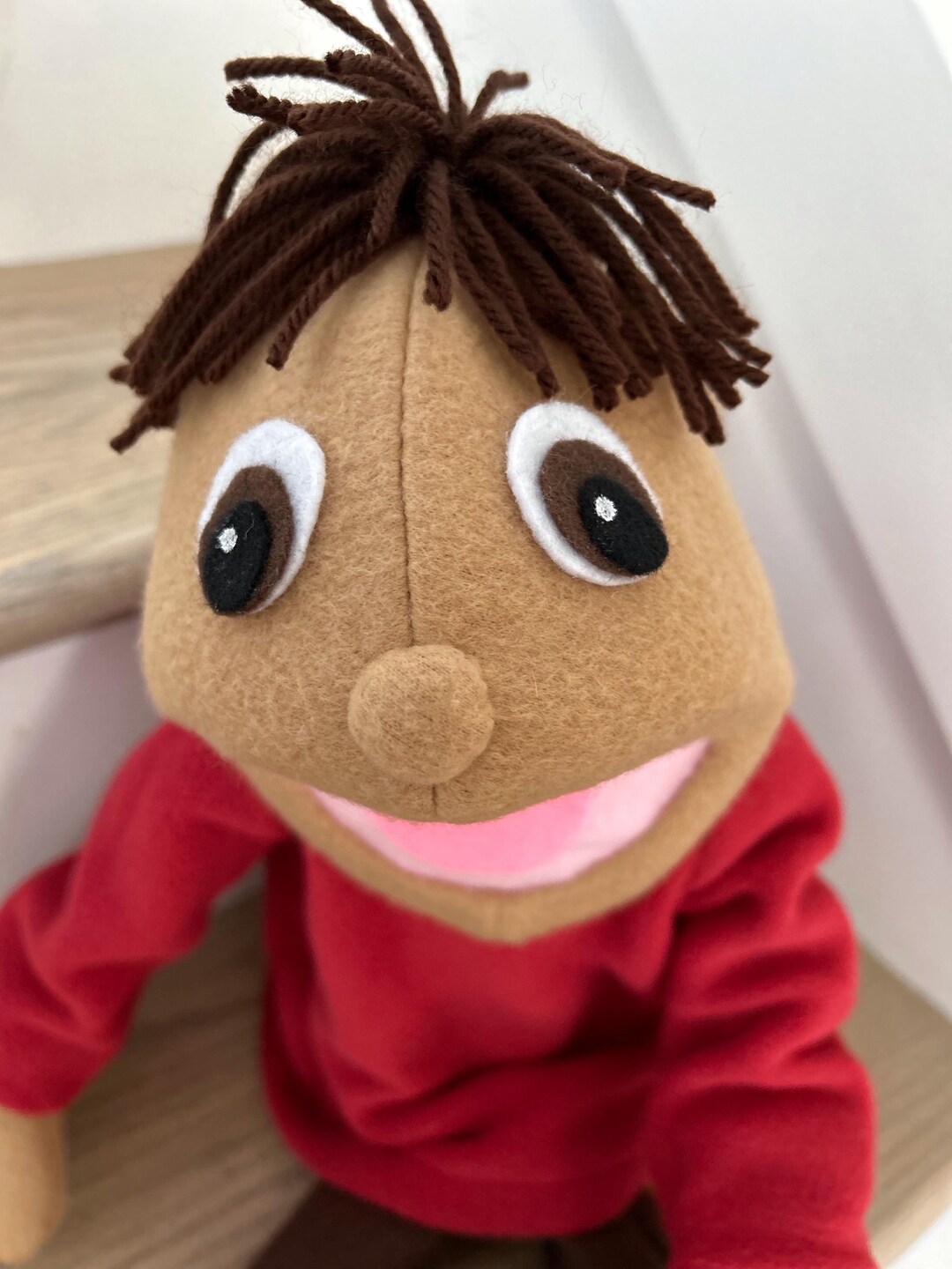 Handmade Soft Fleece Hand Puppets for Kids and Adults (SHORT HAIR ...