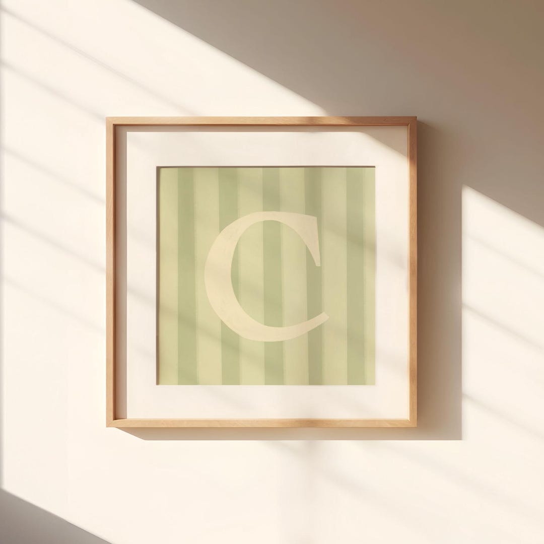 C Lettering Monogram Wall Decor Bedroom Home Decor Nursery Baby Name ...