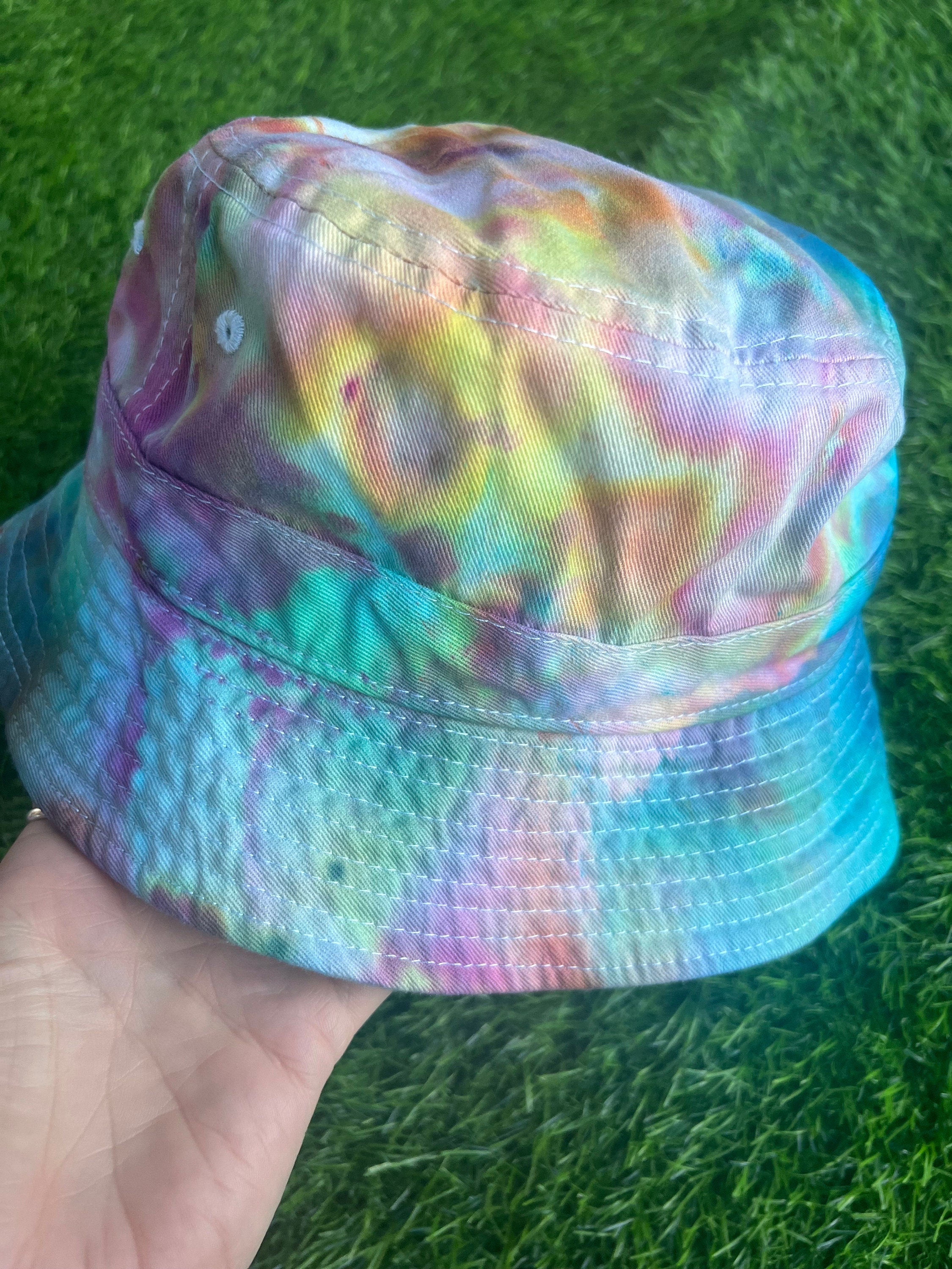 Colorful Dyed Bucket Hats, Unique, One of a Kind, Bucket Hat, Summer ...