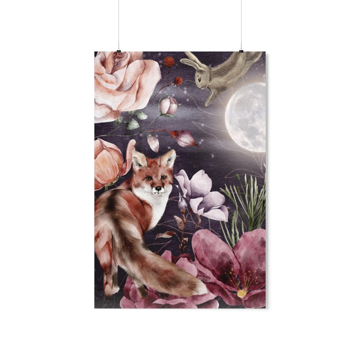 Red Fox Art Room Decor Aesthetic Poster Fox Print Fox Wall Art - Etsy