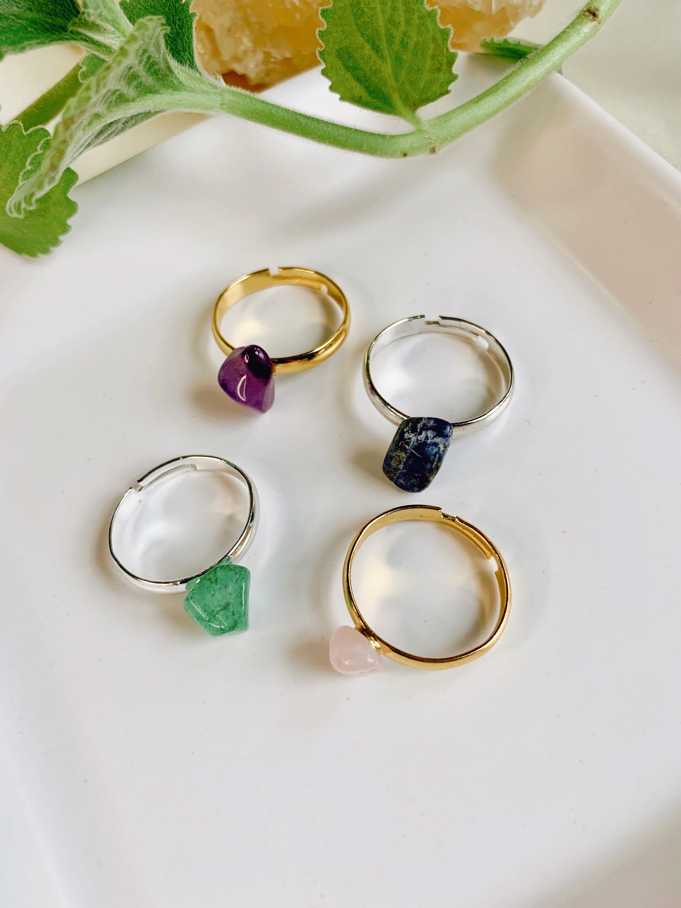 Classic Crystal Rings | Natural Stones | Dainty Crystal Rings| Crystals ...