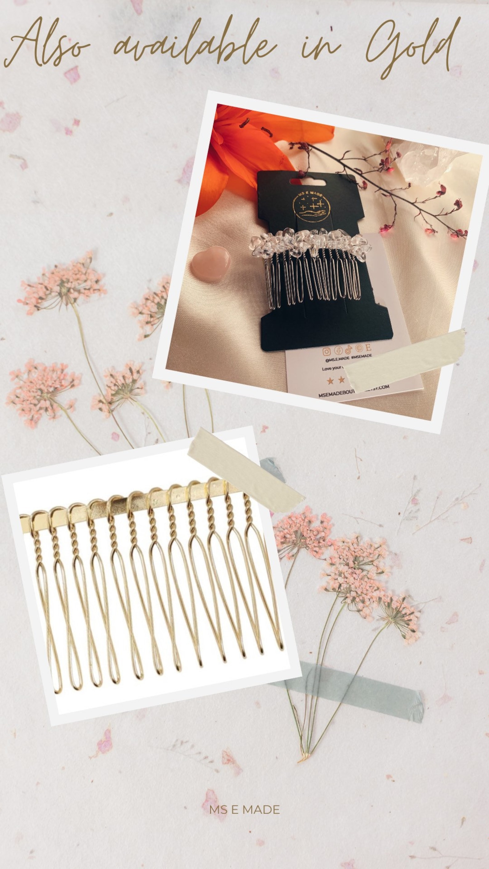 Crystal Hair Combs Gemstone Hair Combs Wedding Hair Combs Bridesmaids ...