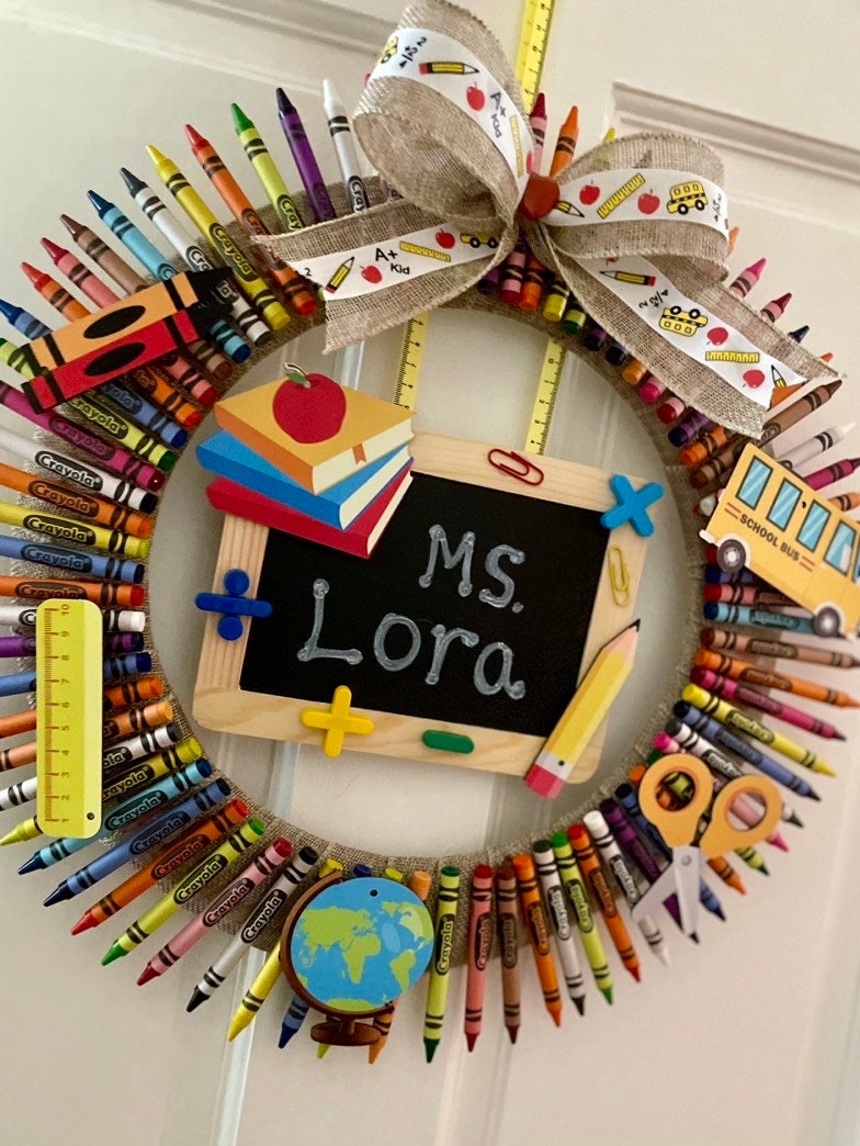 Teacher Wreath Teacher Appreciation Gift Teacher Gift Educator Gift ...