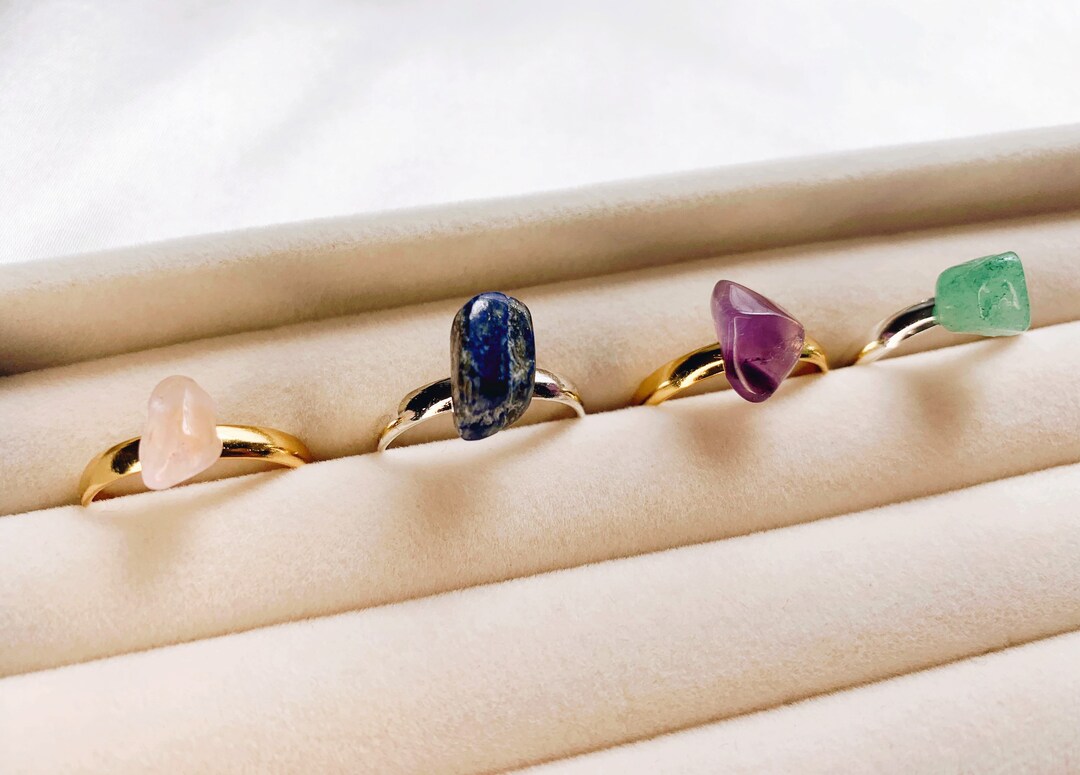 Classic Crystal Rings | Natural Stones | Dainty Crystal Rings| Crystals ...