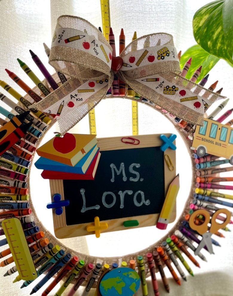 Teacher Wreath Teacher Appreciation Gift Teacher Gift Educator Gift ...
