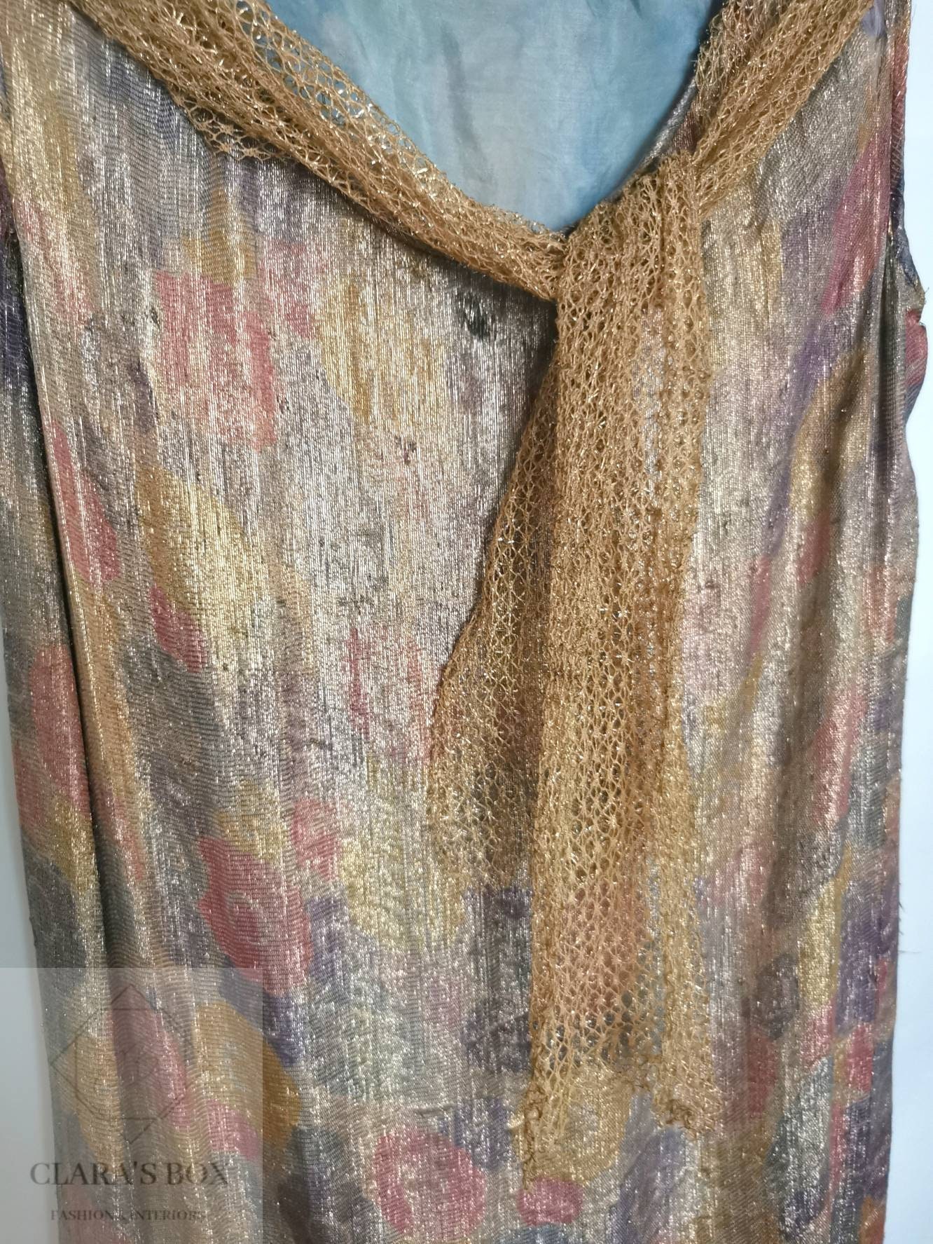 1920s lamé flapper dress fit for a mermaid with gold lamé | Etsy