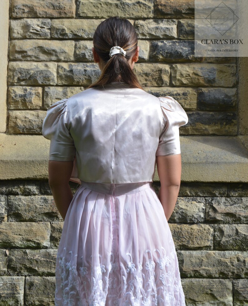 1940s Art Deco Silk Satin Jacket Leg of Mutton Sleeve Open - Etsy