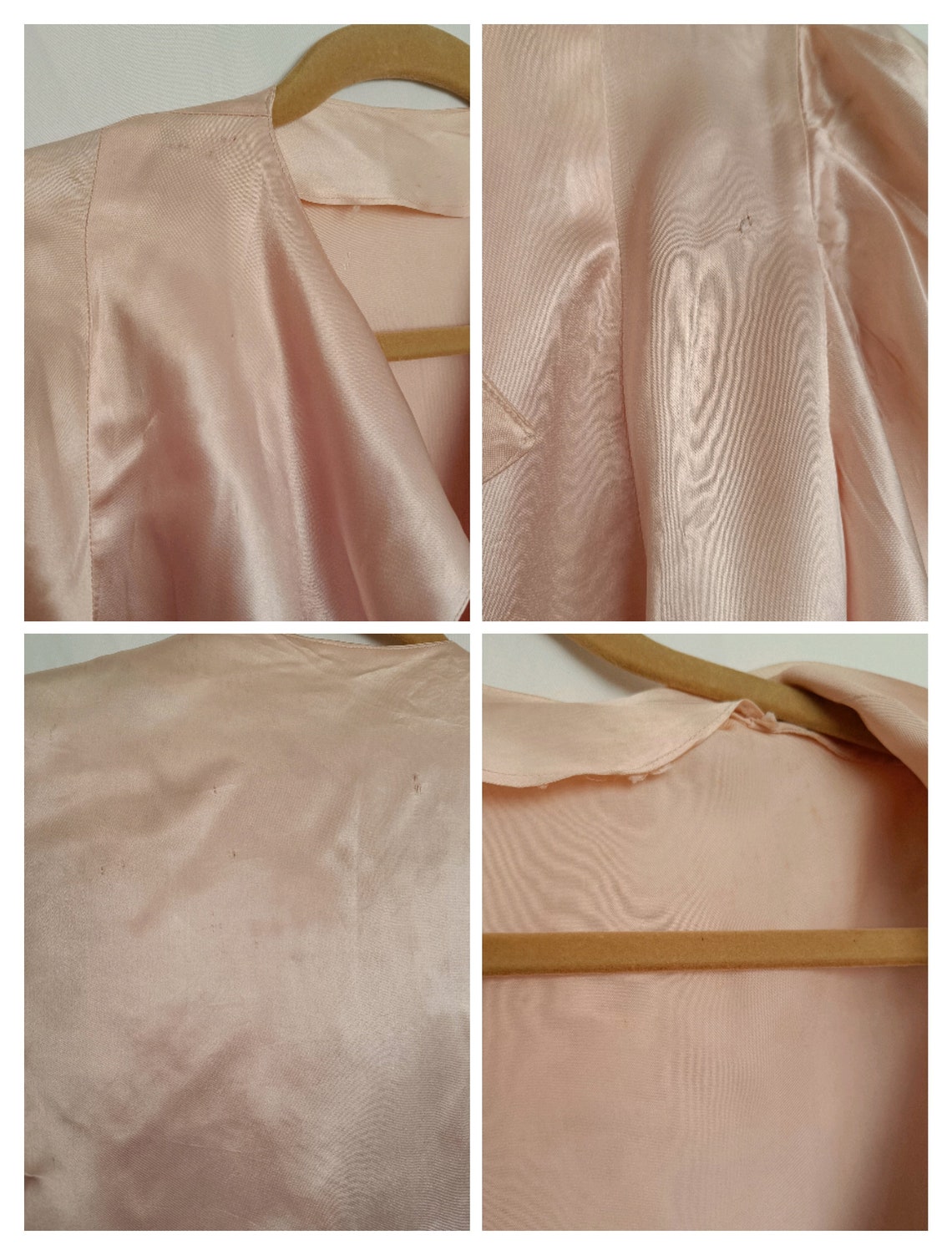 1940s Art Deco Silk Satin Jacket Leg of Mutton Sleeve Open - Etsy