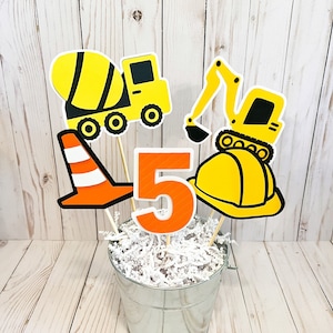 Construction Centerpiece, Construction Table Decor, Construction Party ...