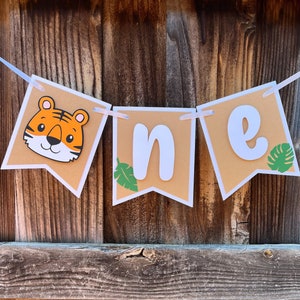 Tiger High Chair Banner, Tiger ONE Banner, Tiger First Birthday, Tiger ...
